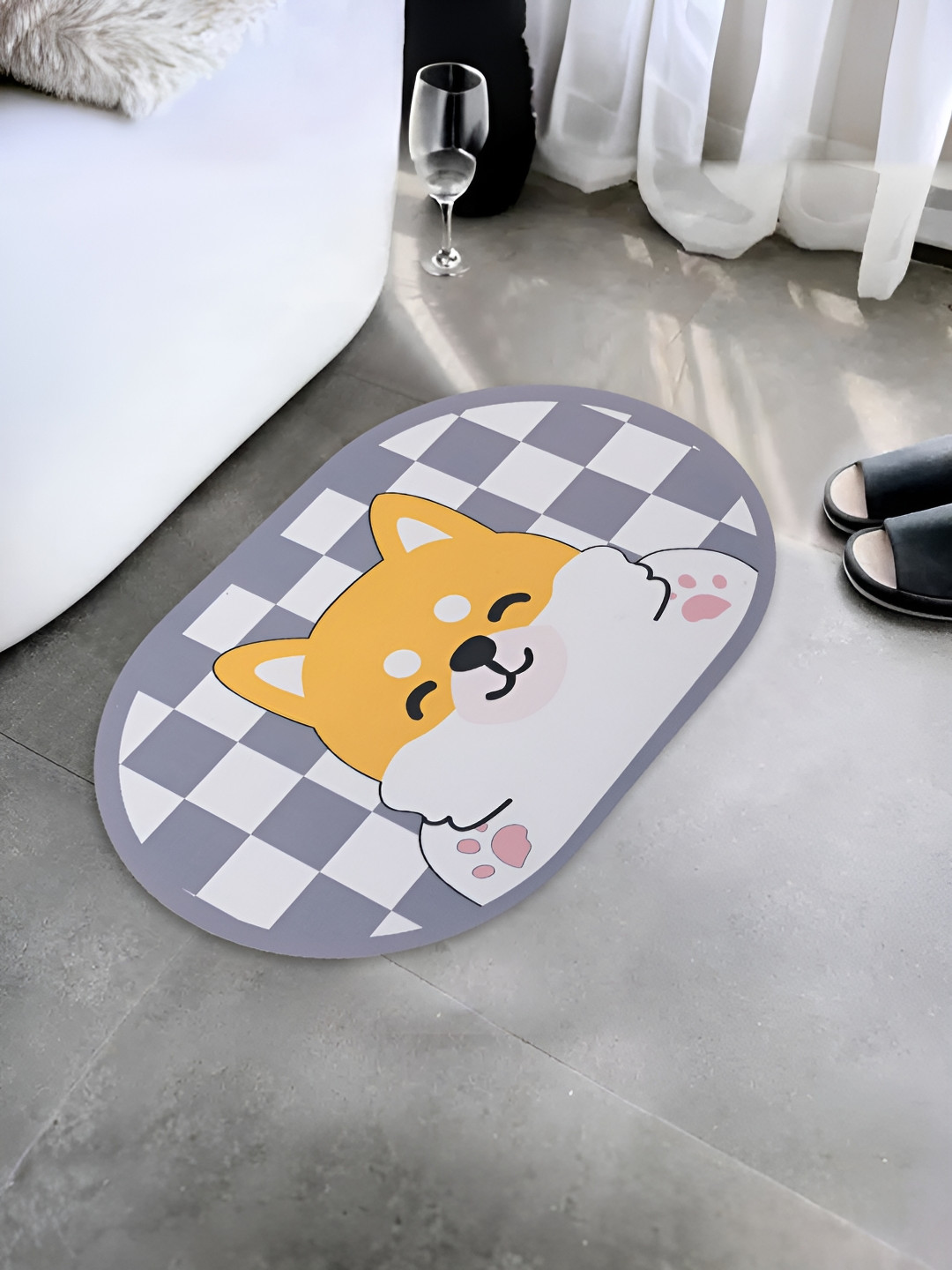 Buy UMAI Grey Printed Bath Rug - Bath Rugs for Unisex 29384690 | Myntra