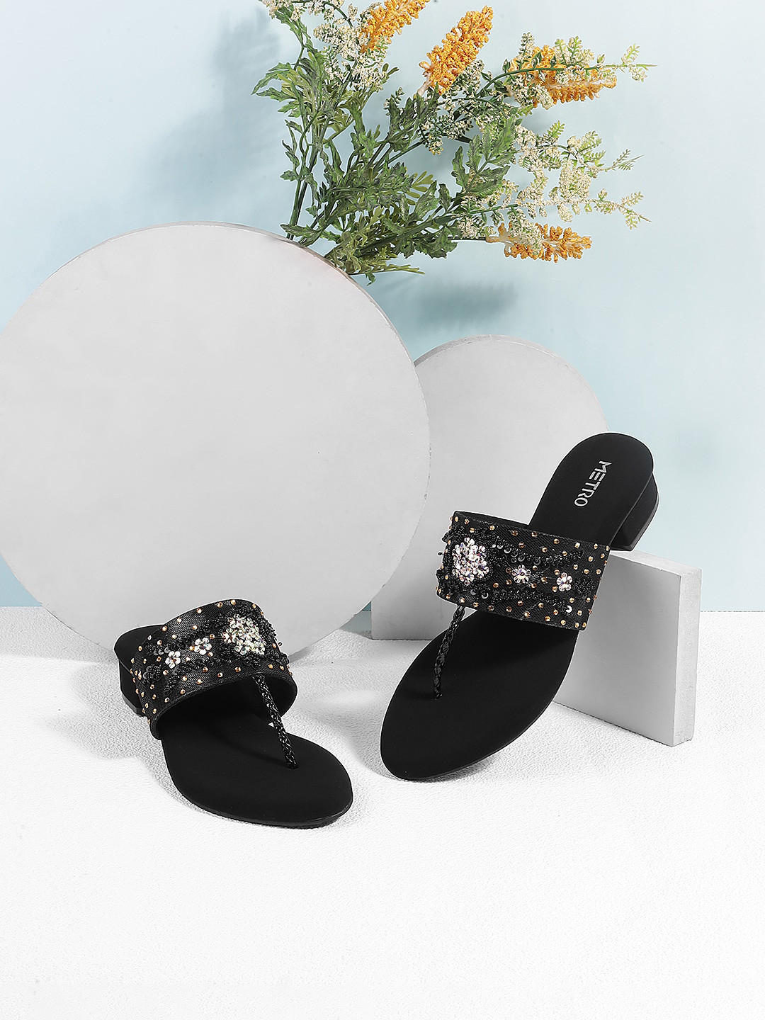 Buy Metro Embellished Block Heels - Heels for Women 29390036 | Myntra