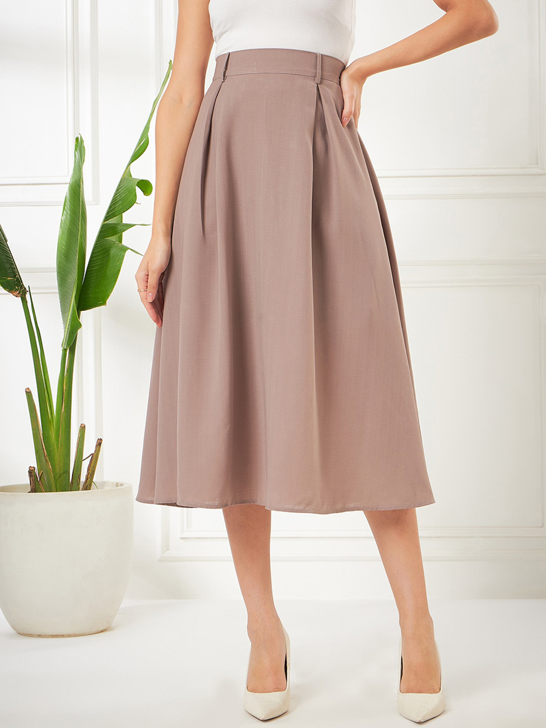 Buy Kibo Pleated Formal Midi Skirt - Skirts for Women 29391544 | Myntra