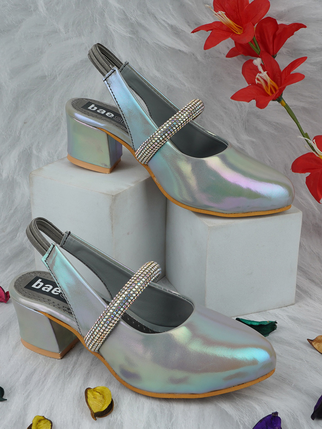 Buy BAESD Girls Embellished Round Toe Block Heeled Mary Janes - Heels ...