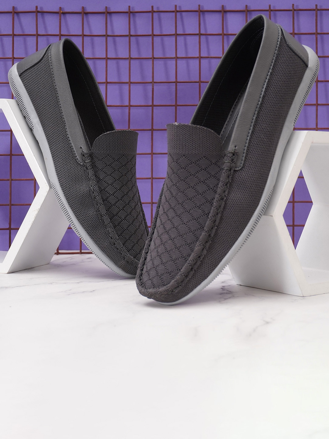 Buy FOXYFOOT Men Round Toe Lightweight Mesh Loafers - Casual Shoes for ...