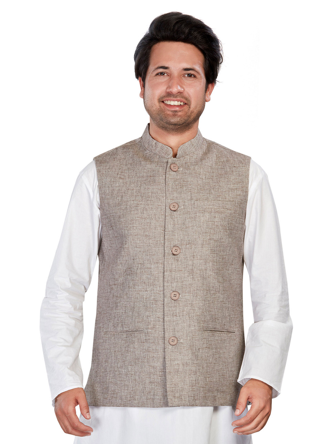Buy Authentics Mandarin Collar Nehru Jacket - Nehru Jackets for Men ...