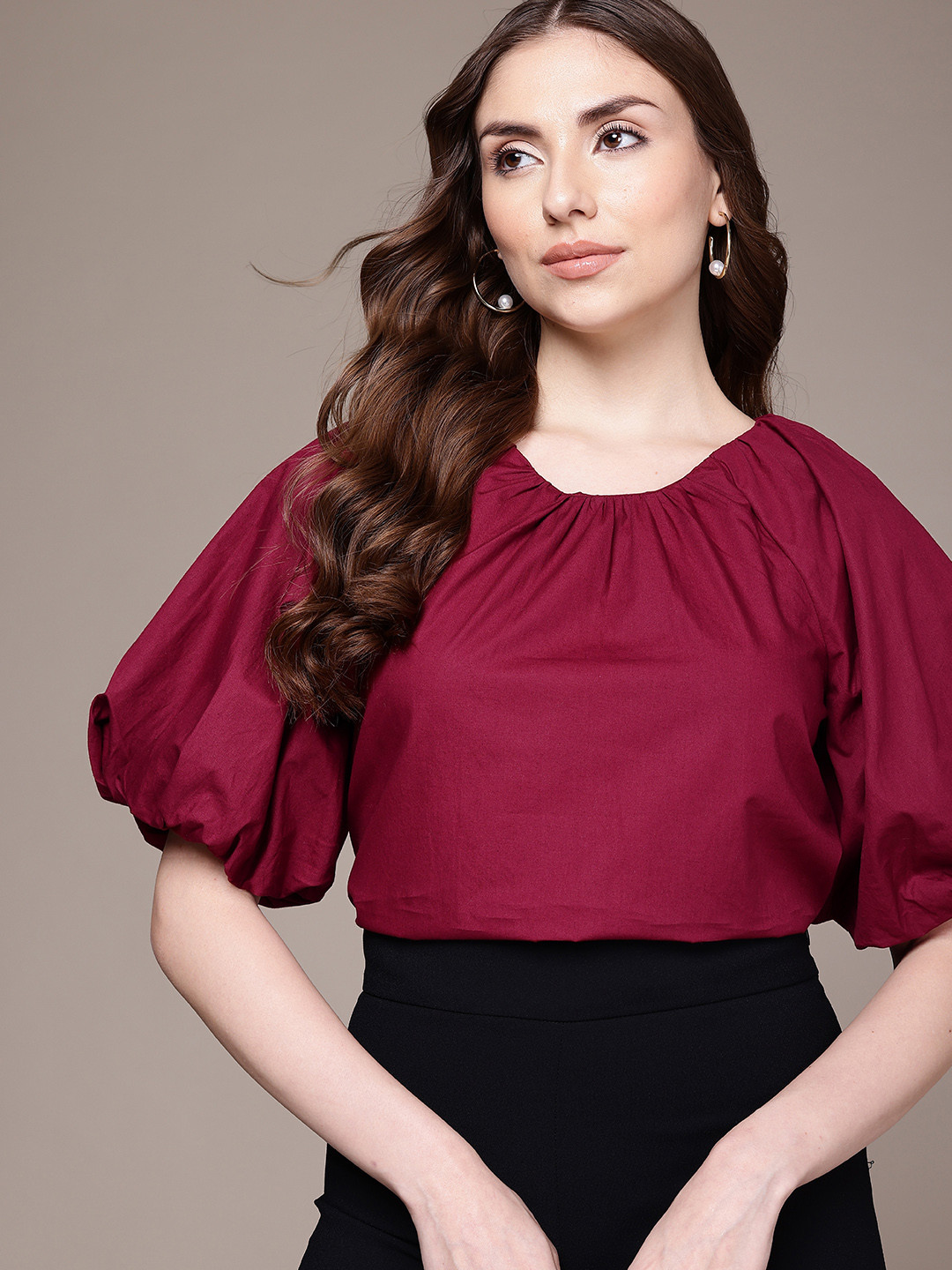 Buy French Connection Raglan Sleeves Pure Cotton Top - Tops for Women ...