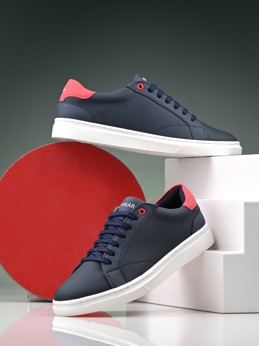 Buy SPYKAR Men Textured Comfort Insole Contrast Sole Lace Up Sneakers ...