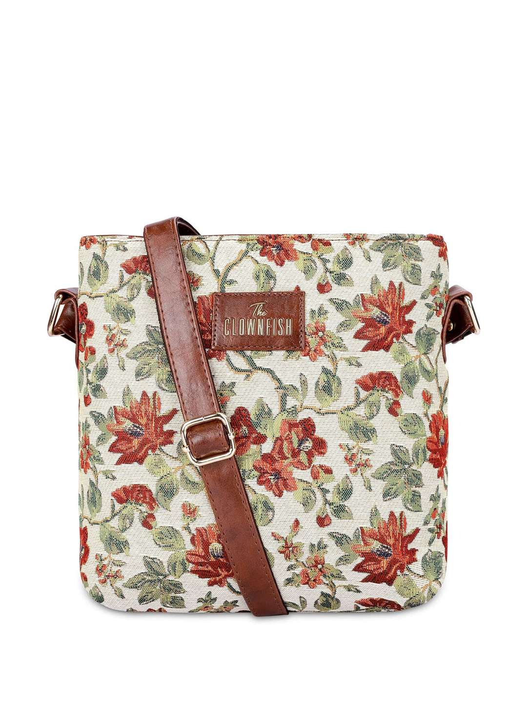 Buy THE CLOWNFISH Linda Floral Printed Sling Bag - Handbags for Unisex ...