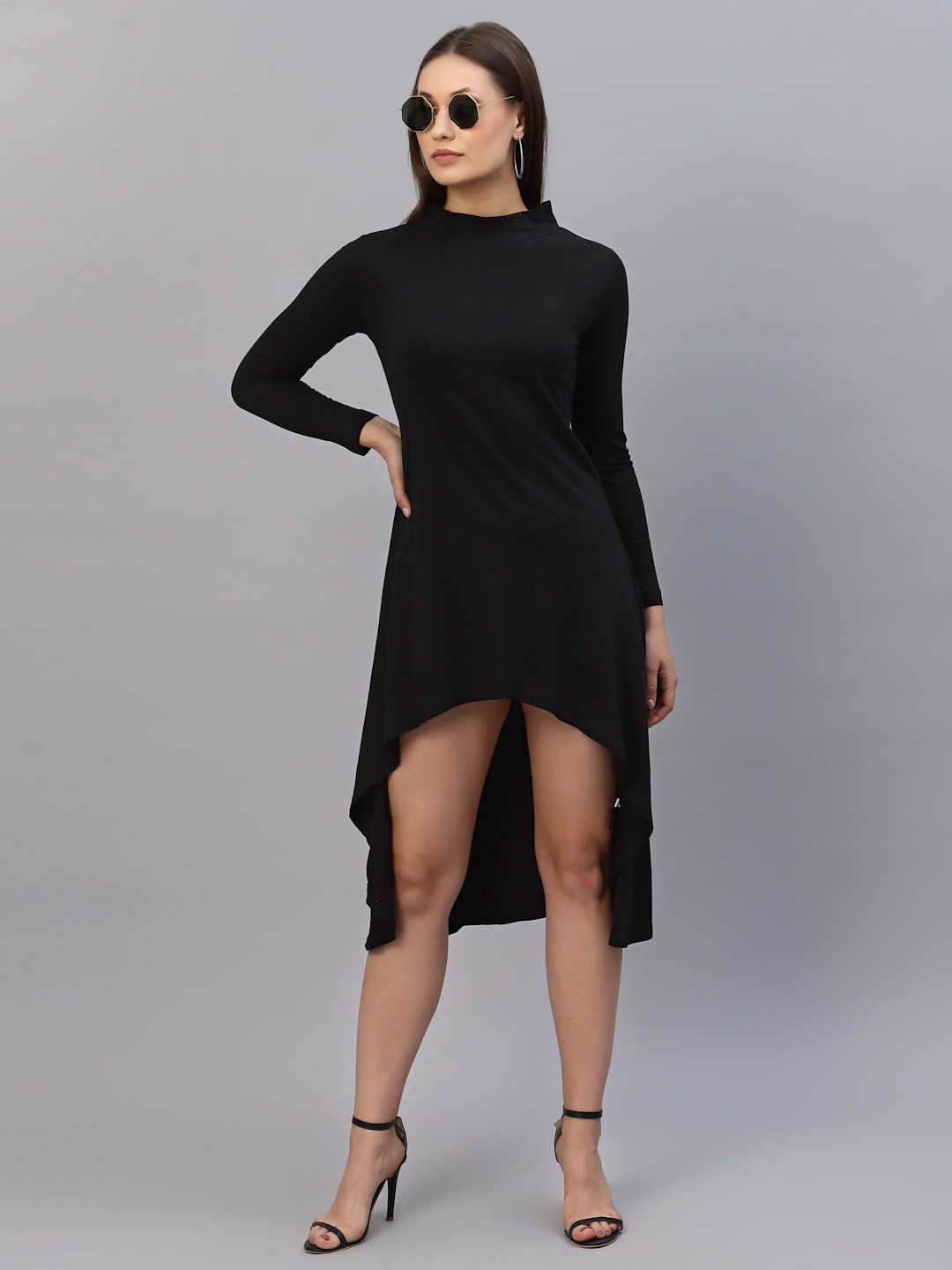Buy Rigo Women Black A Line Midi Dress - Dresses for Women 29441808 ...