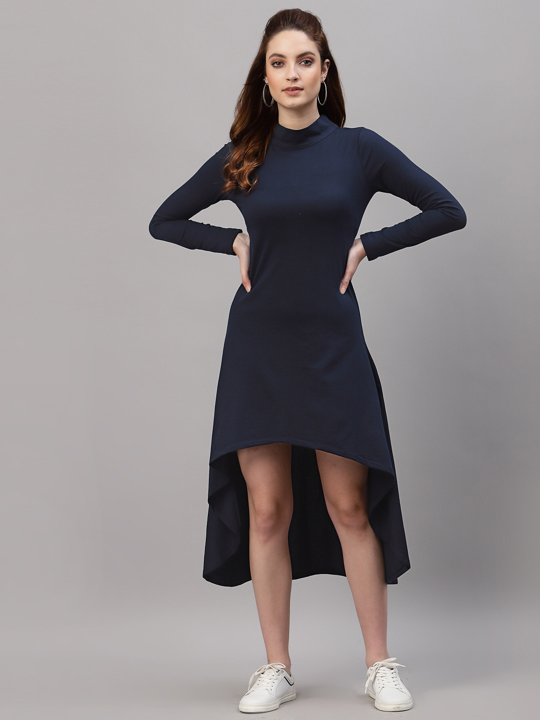 Buy Rigo Women Navy Blue A Line Midi Dress - Dresses for Women 29441812 ...