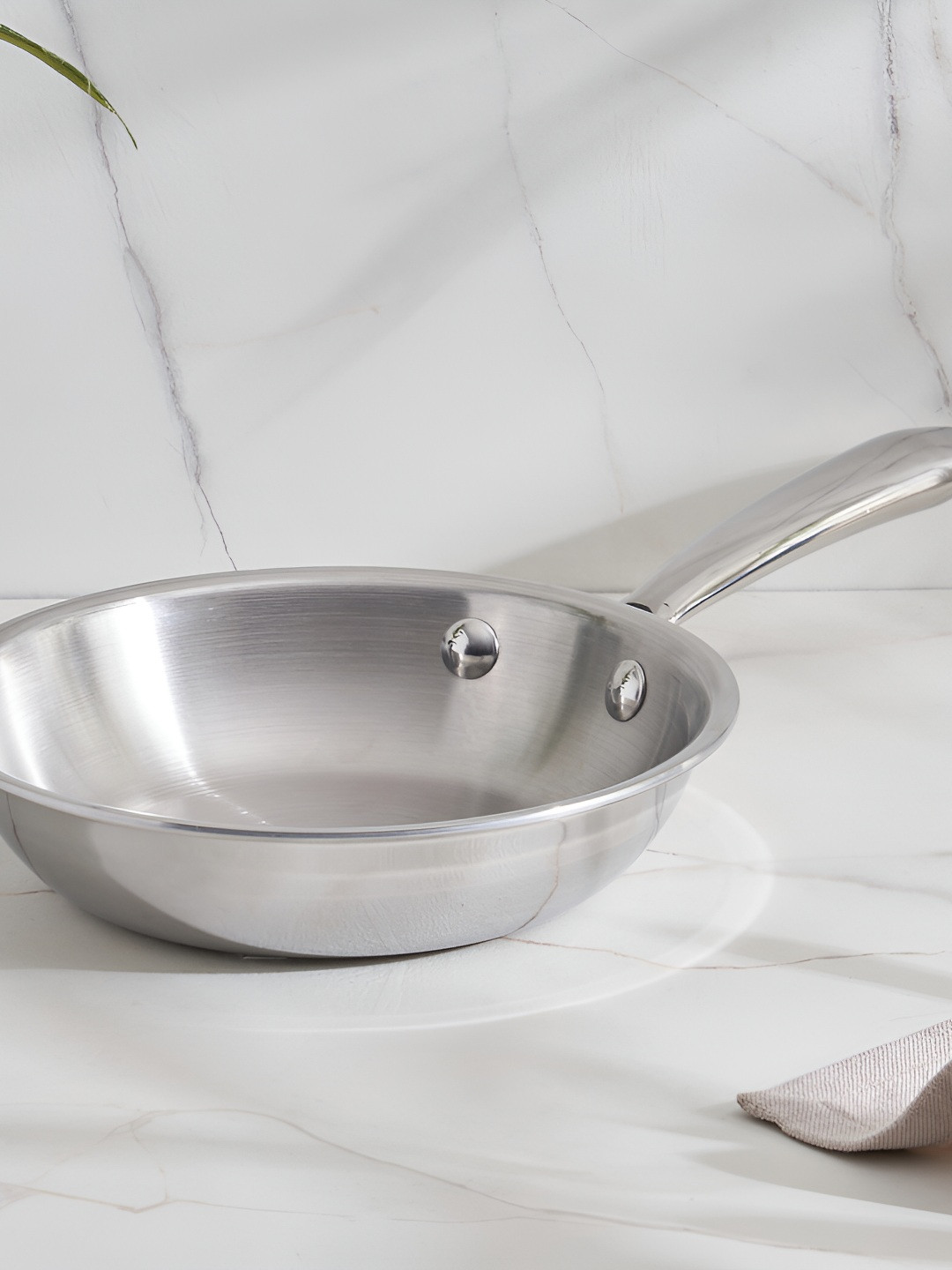 Buy Home Centre Valeria Carin Silver Toned Stainless Steel Frying Pan ...