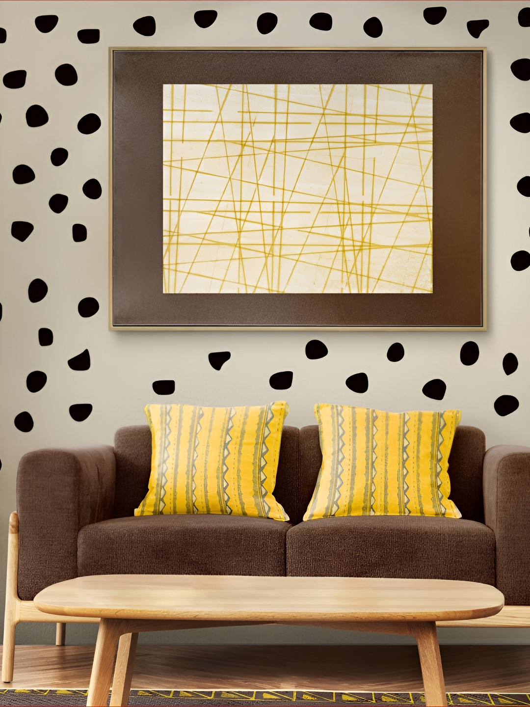 Buy CVANU Brown Printed Self Adhesive Wall Sicker - Decals And Stickers ...