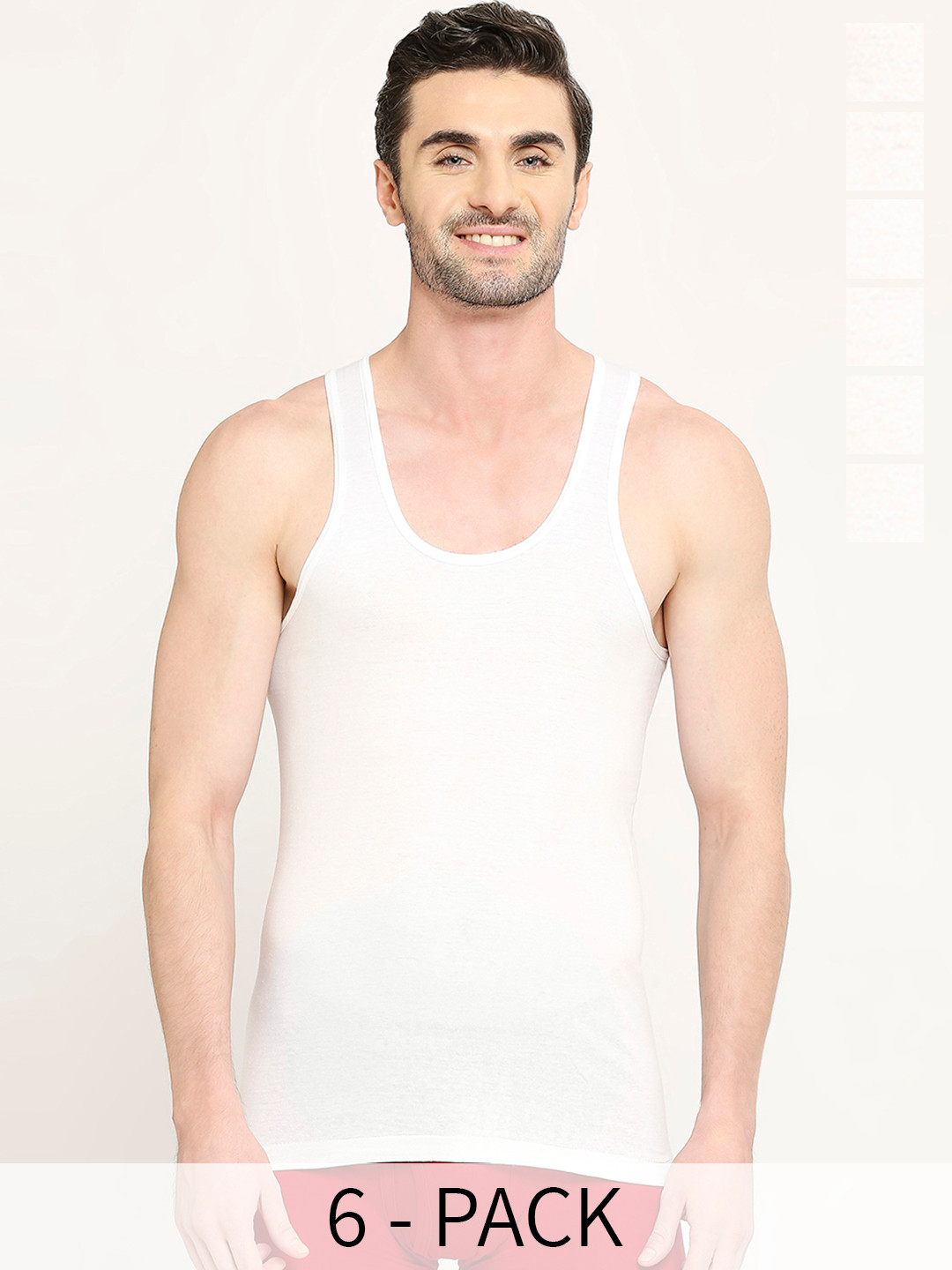 Buy VIP Pack Of 6 Moisture Absorbent Pure Cotton Basic Innerwear Vests - Innerwear Vests for Men ...