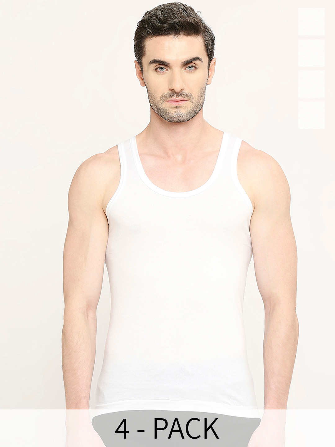 Buy VIP Pack Of 4 Pure Cotton Basic Innerwear Vests - Innerwear Vests ...