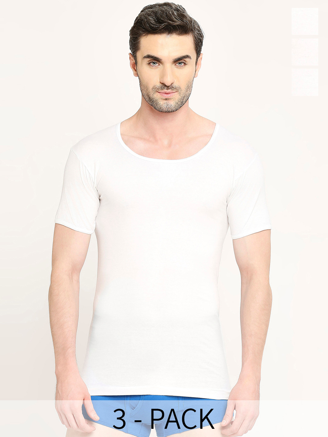 Buy VIP Pack Of 3 Flexible Pure Cotton Undershirt Innerwear Vests ...