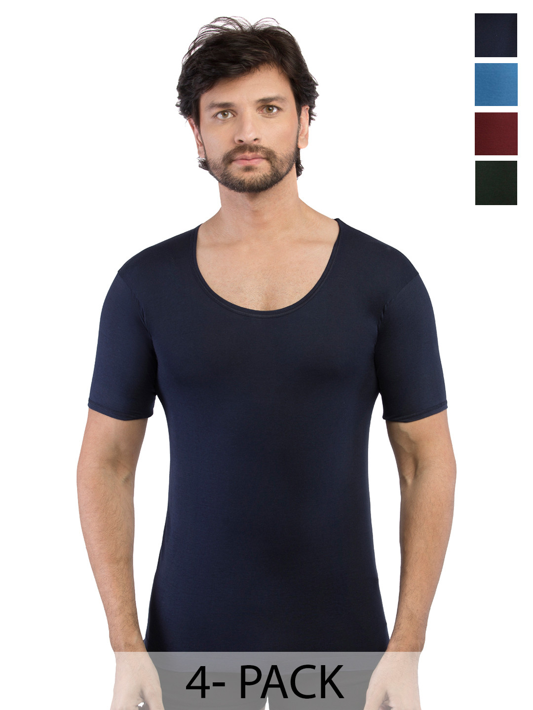 Buy VIP Pack Of 4 Assorted Pure Cotton Innerwear Vests VP MI VS SPCRS ...