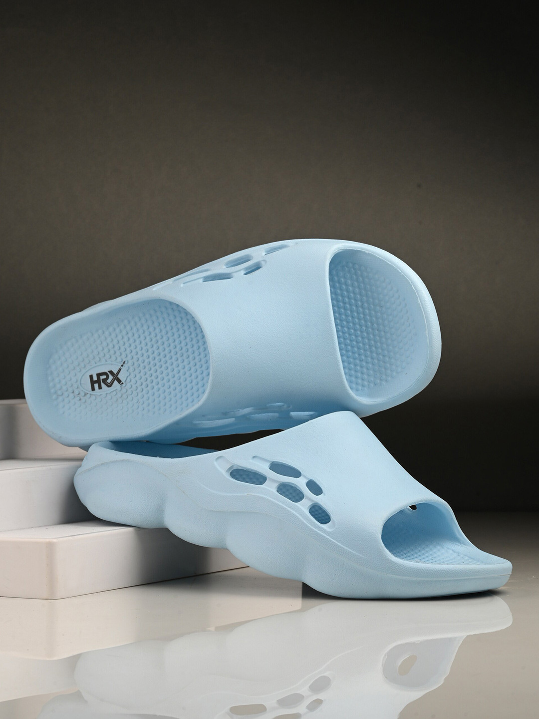 Buy HRX By Hrithik Roshan Men Rubber Sliders - Flip Flops for Men ...