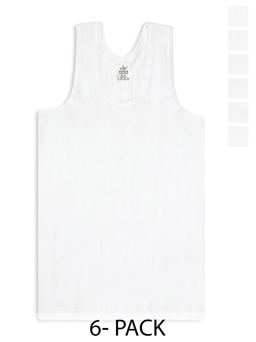Buy VIP Boys Pack Of 6 Pure Cotton Innerwear Vest - Innerwear Vests for ...