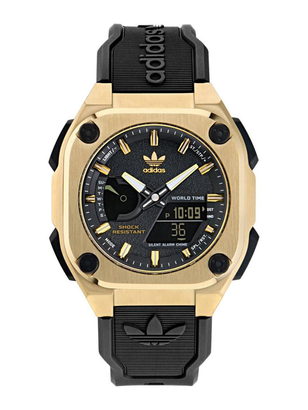 Buy ADIDAS Originals Unisex Textured Brass Dial & Straps Analogue Watch ...