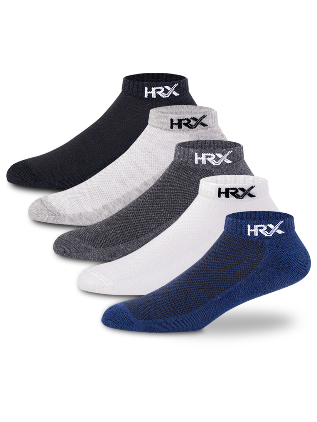 Buy HRX By Hrithik Roshan Men Pack Of 5 Ankle Length Socks - Socks for ...
