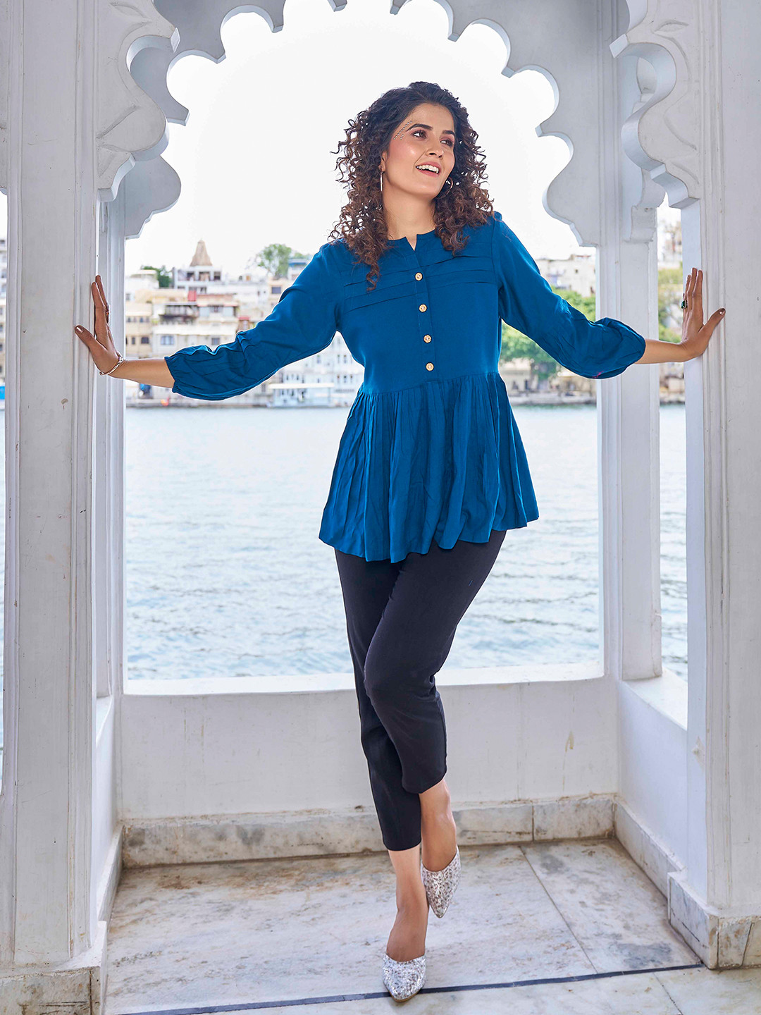 Buy PEACH PIPER Gathers Detailed Tunic - Tunics for Women 29502620 | Myntra