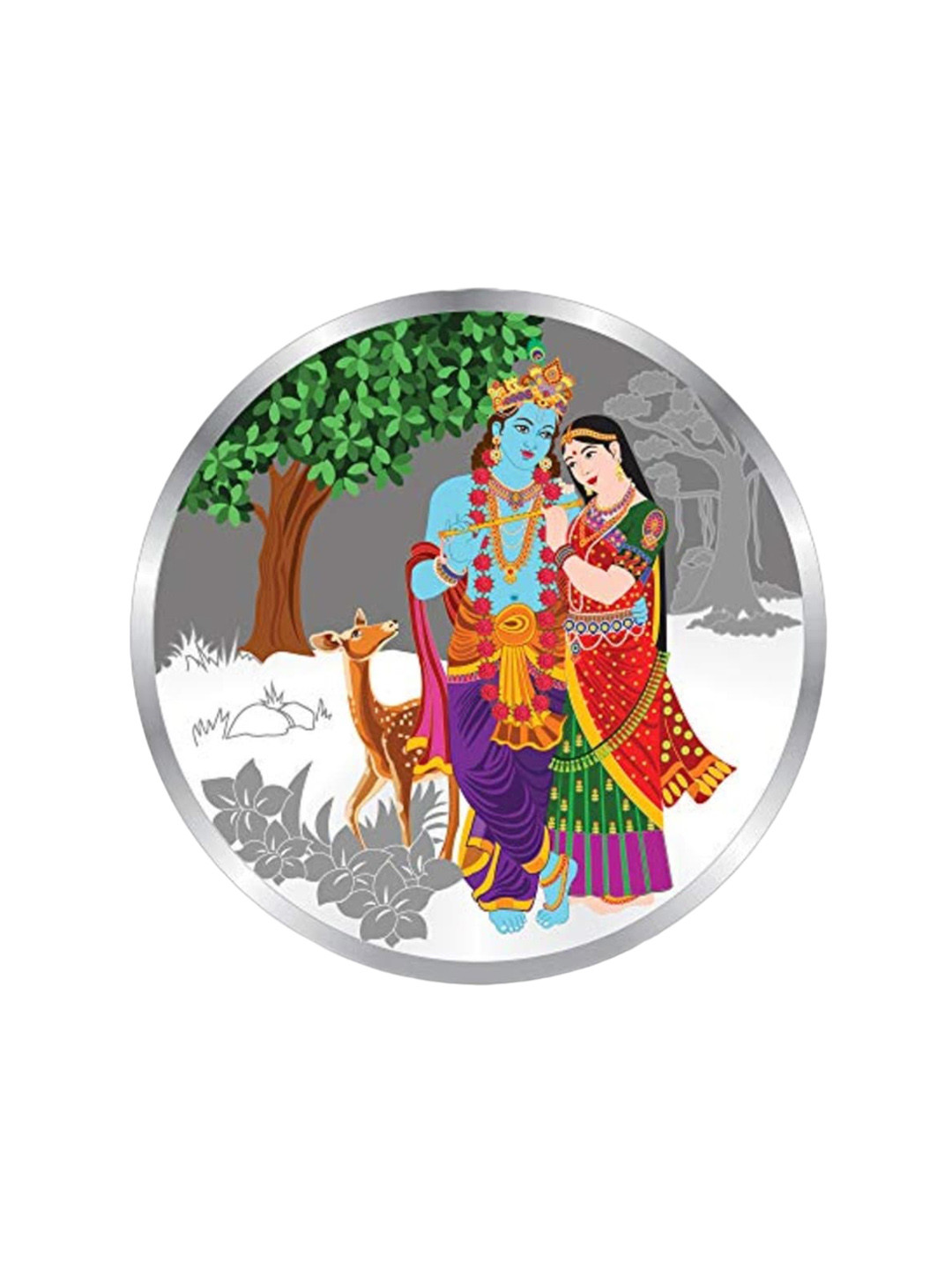 Buy Precious Moments Radha Krishna (999) Pure Silver Coin 20gm - Silver ...