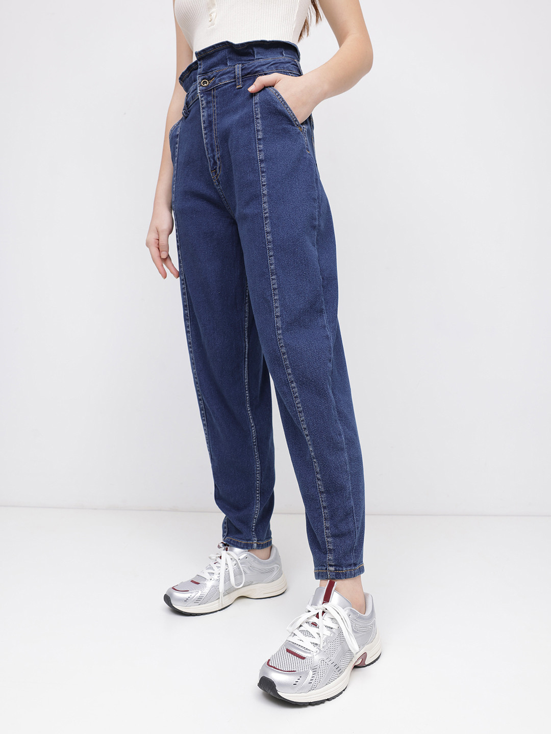 Buy The Roadster Lifestyle Co. Women Baggy Fit High Rise Heavy Fade ...