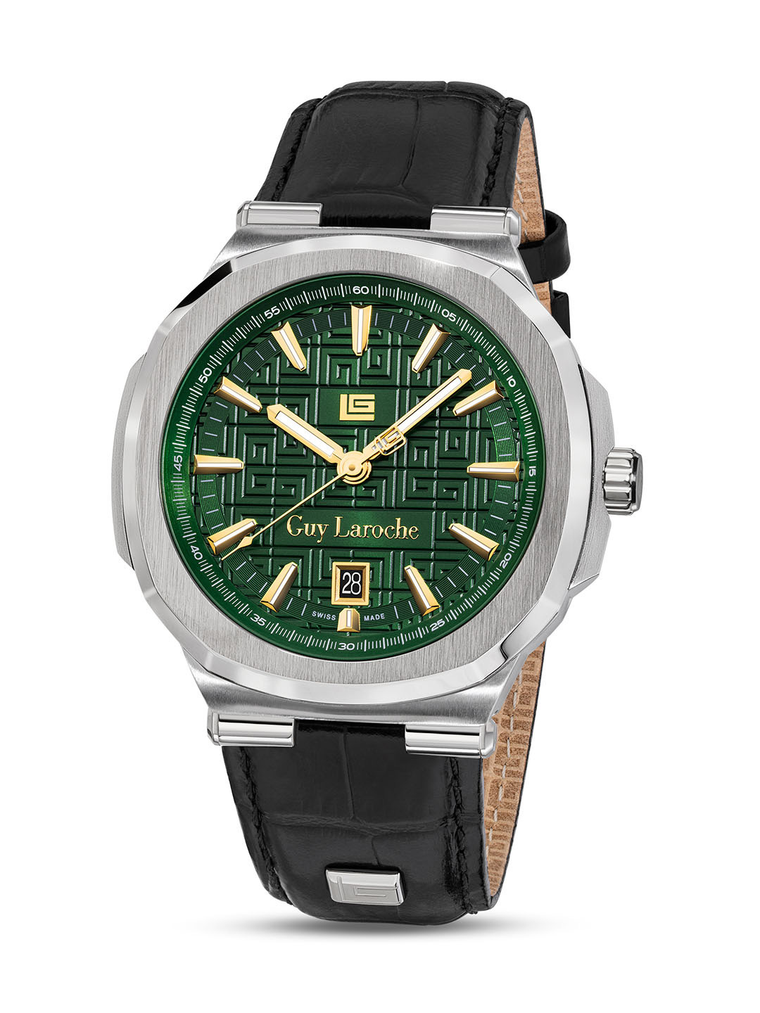 Buy Guy Laroche Men Leather Straps Analogue Swiss Made Watch ...