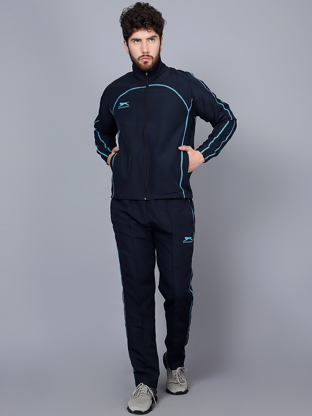 Buy Shiv Naresh Mock Collar Mid Rise Tracksuit - Tracksuits for Men ...