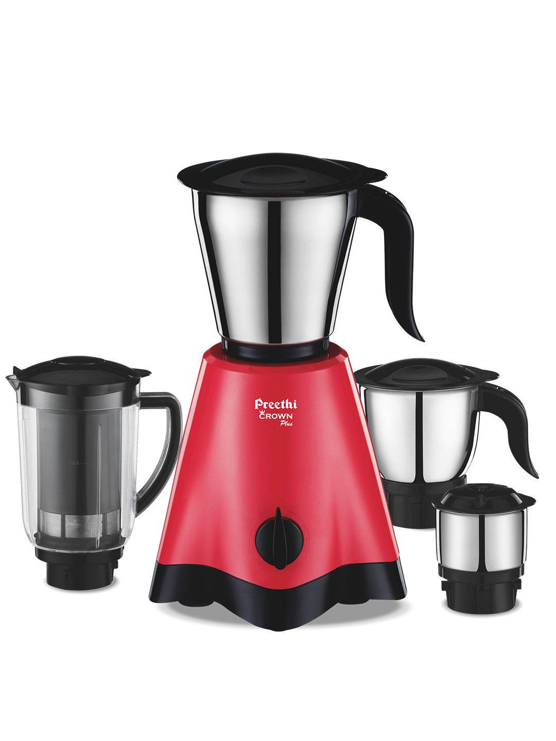 Buy Preethi Red 4 Pieces Mixer Grinder - Juicer Mixer Grinder for ...