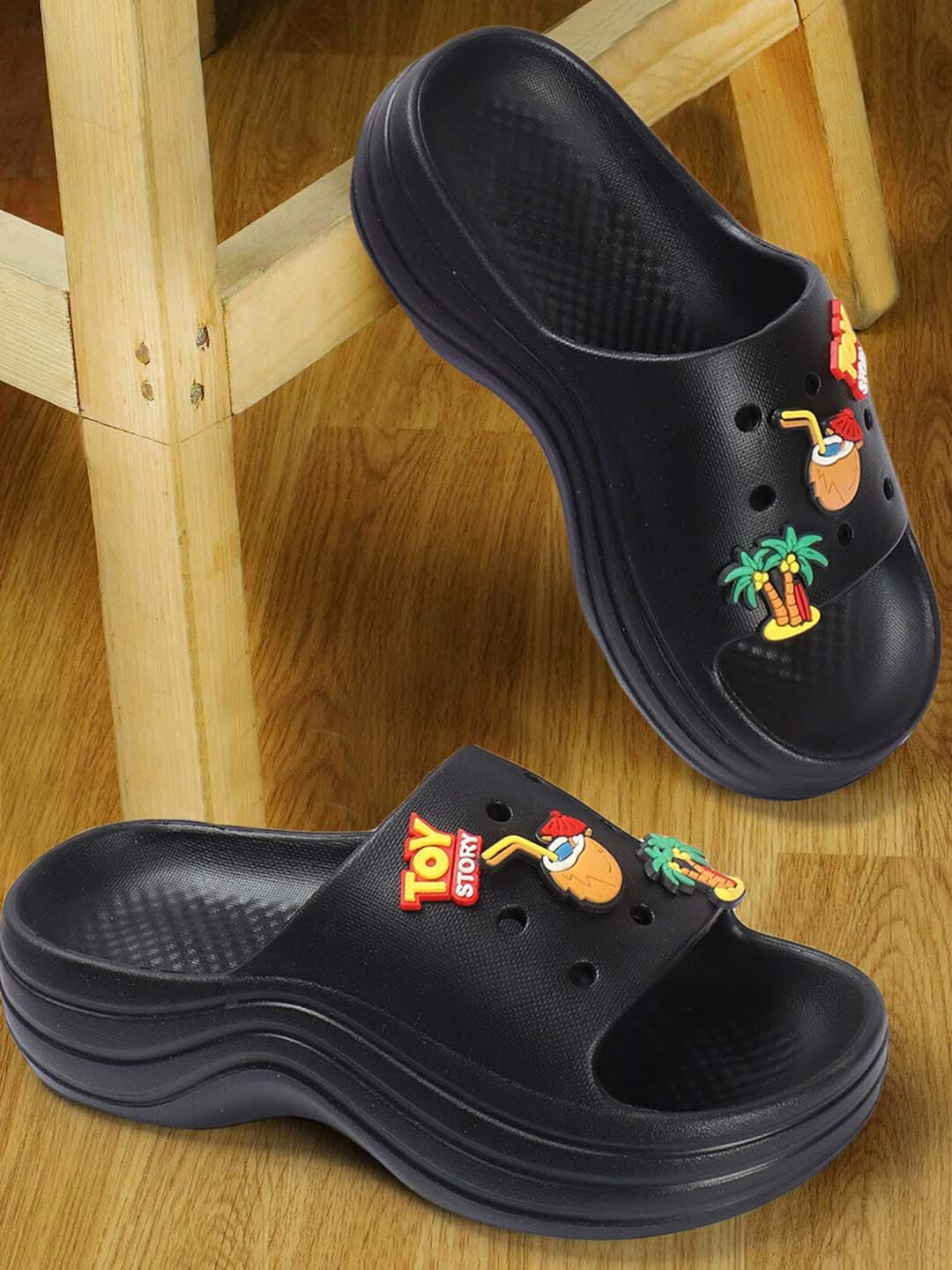 Buy The Roadster Lifestyle Co. Women Self Design Sliders - Flip Flops ...