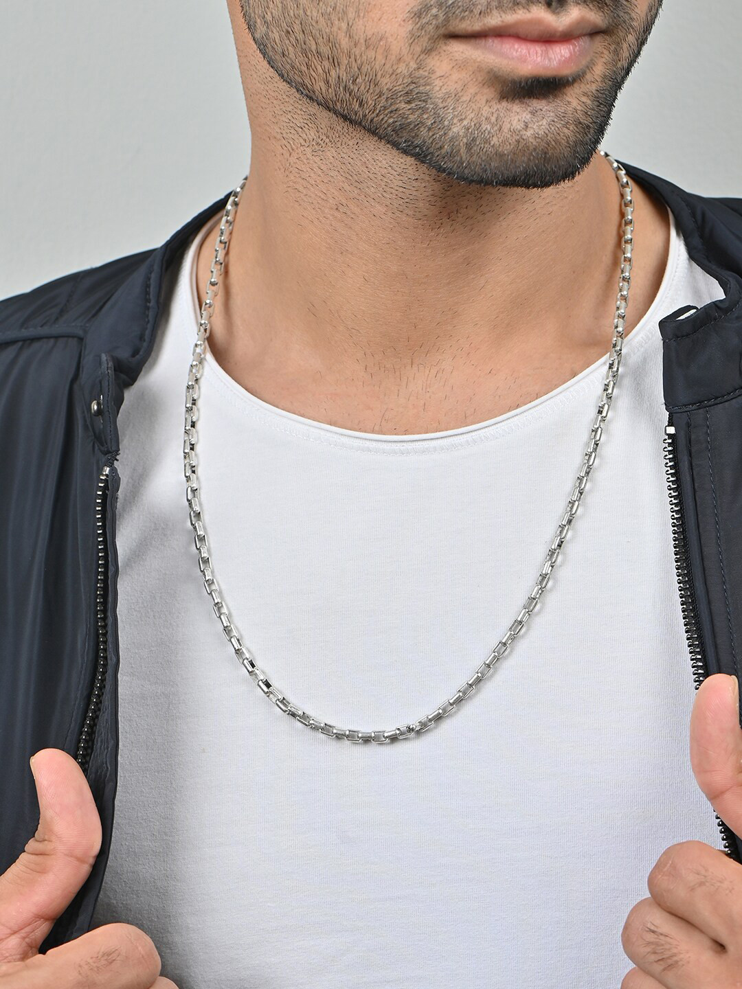 Buy The Bro Code Men Silver Plated Link Chain - Necklace And Chains for ...