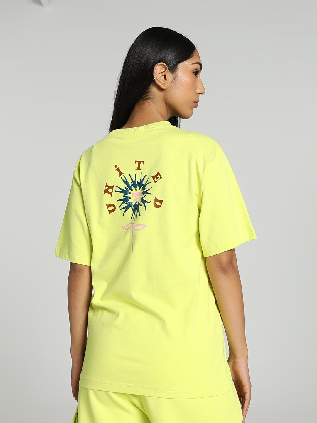 Buy Puma DOWNTOWN Women Cotton Printed Relaxed Fit T Shirt - Tshirts ...