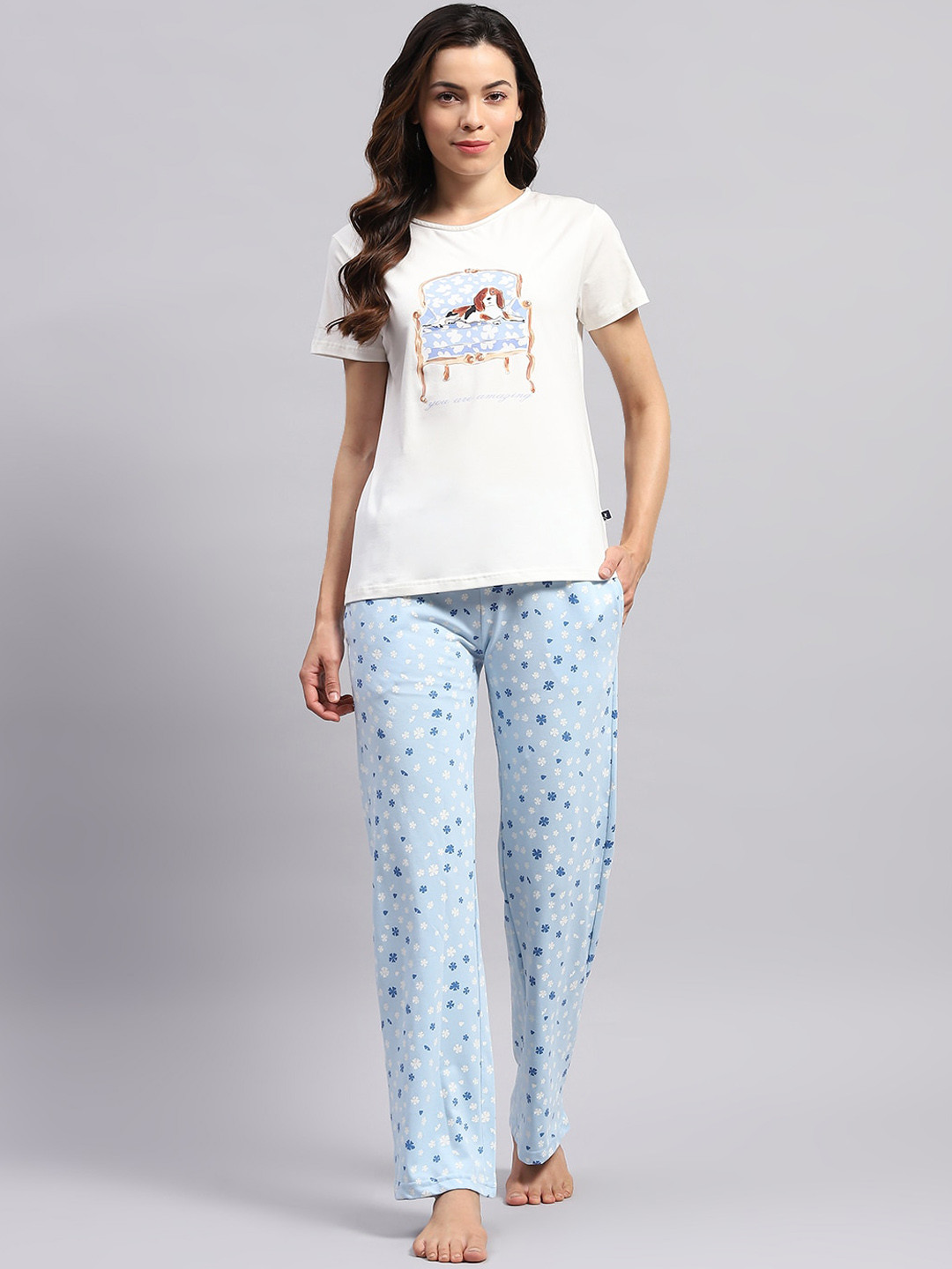 Buy Monte Carlo Graphic Printed Night Suit - Night Suits for Women ...