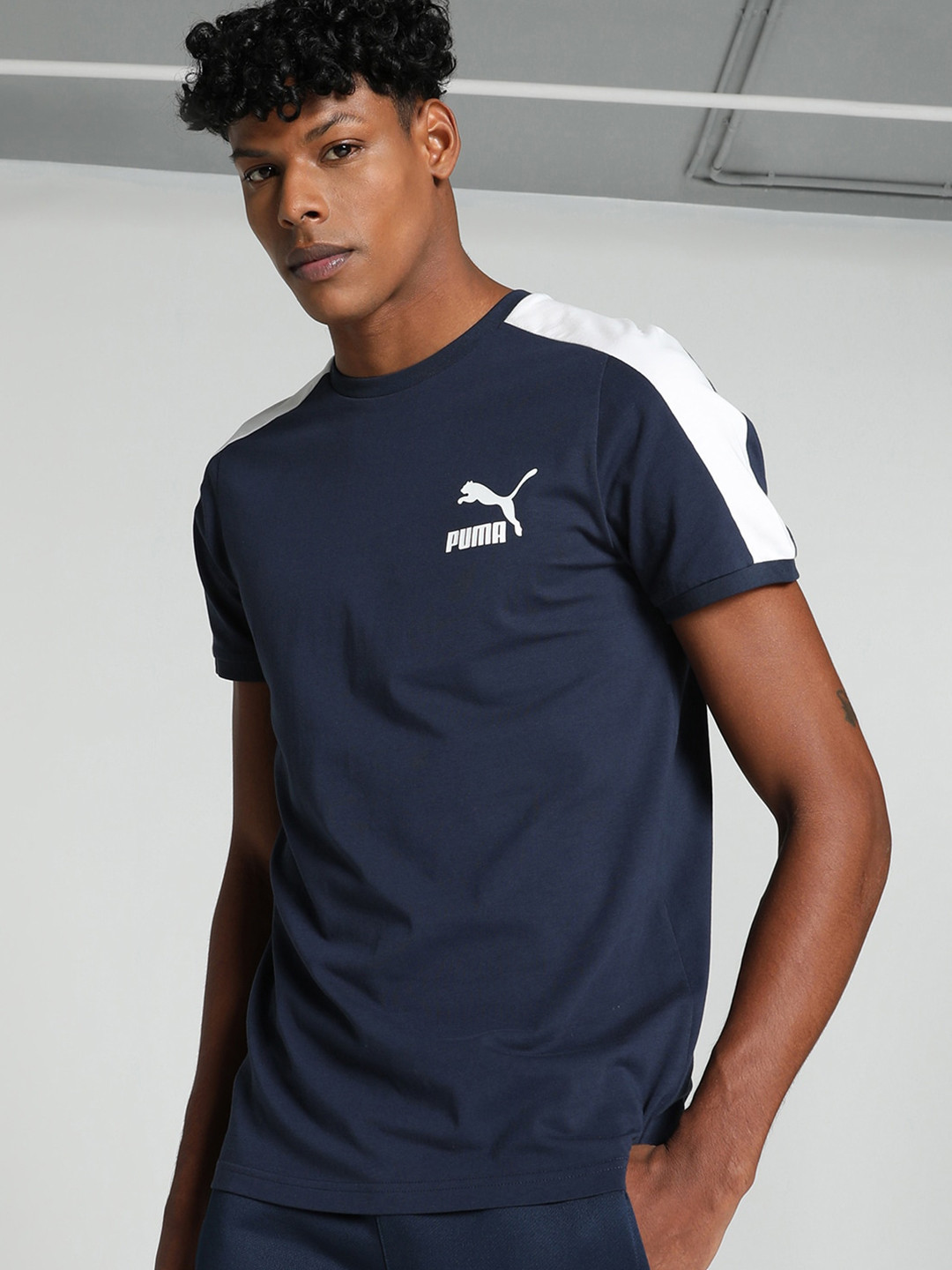 Buy Puma Mens Solid T7 Iconic Slim Fit Tee - Tshirts for Men 29546250 ...