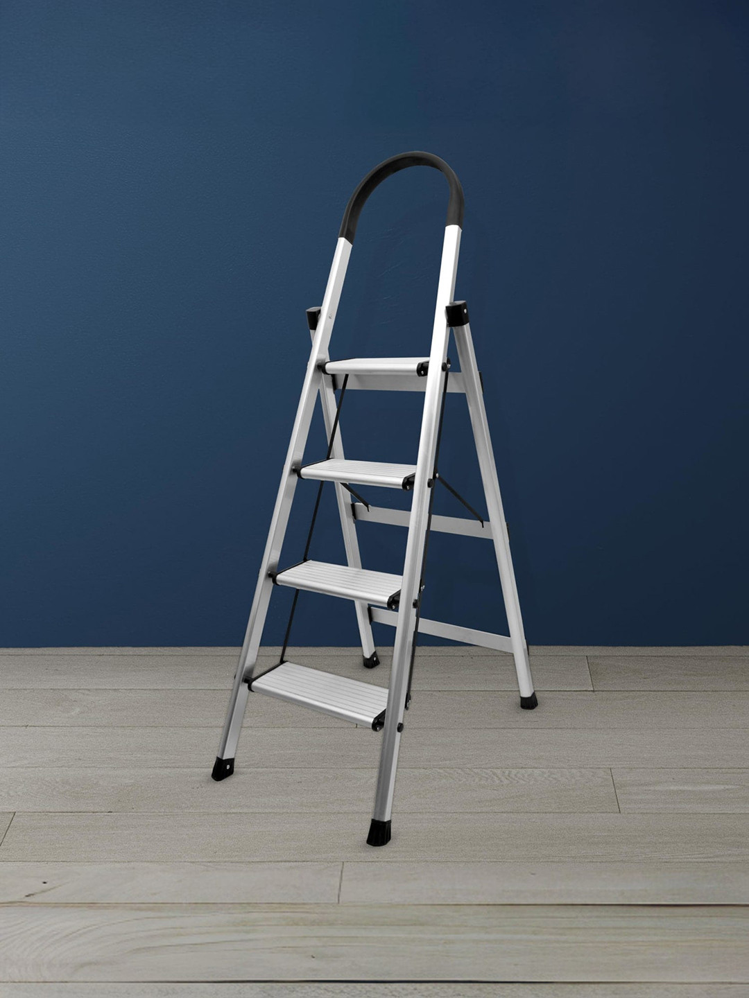 Buy Plantex 4 Step Folding Aluminium Anti Skid Ladder - Step Ladder for ...