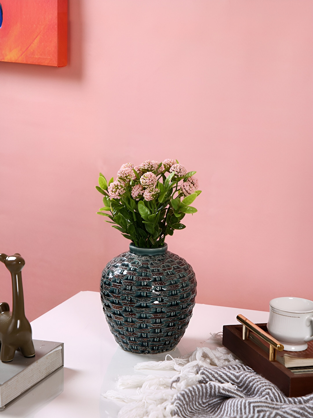 Buy Aura Black Corrugated Pear Shaped Vase - Vases for Unisex 29551110 ...