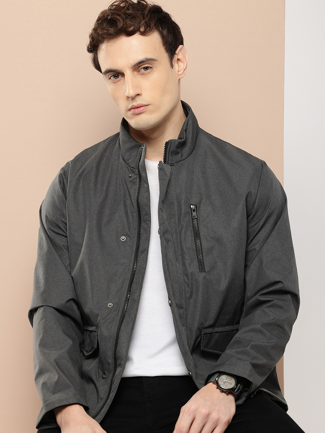 Buy INVICTUS Mock Collar Tailored Jacket - Jackets for Men 29554714 ...