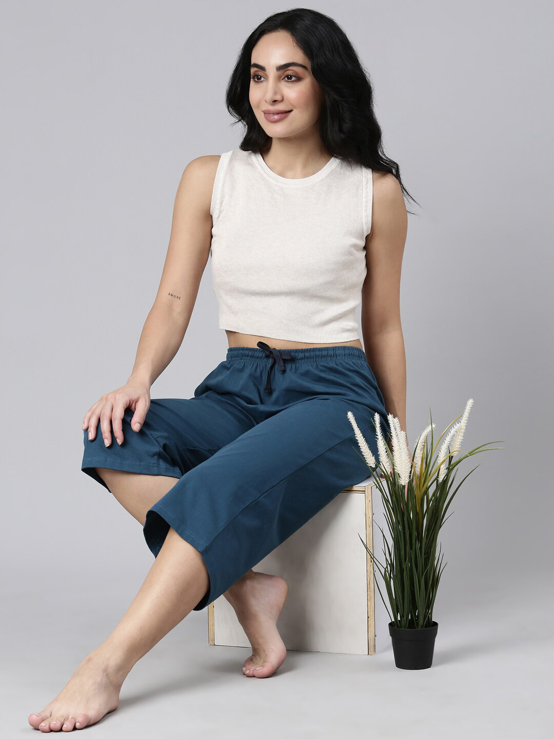 Buy Kryptic Relaxed Fit Pure Cotton Capri - Capris for Women 29564378 ...