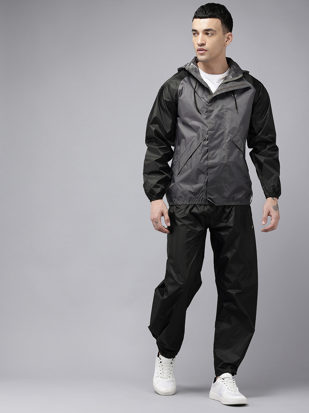Buy Wildcraft Men Waterproof Hooded Rain Jacket & Trouser - Rain Suit ...