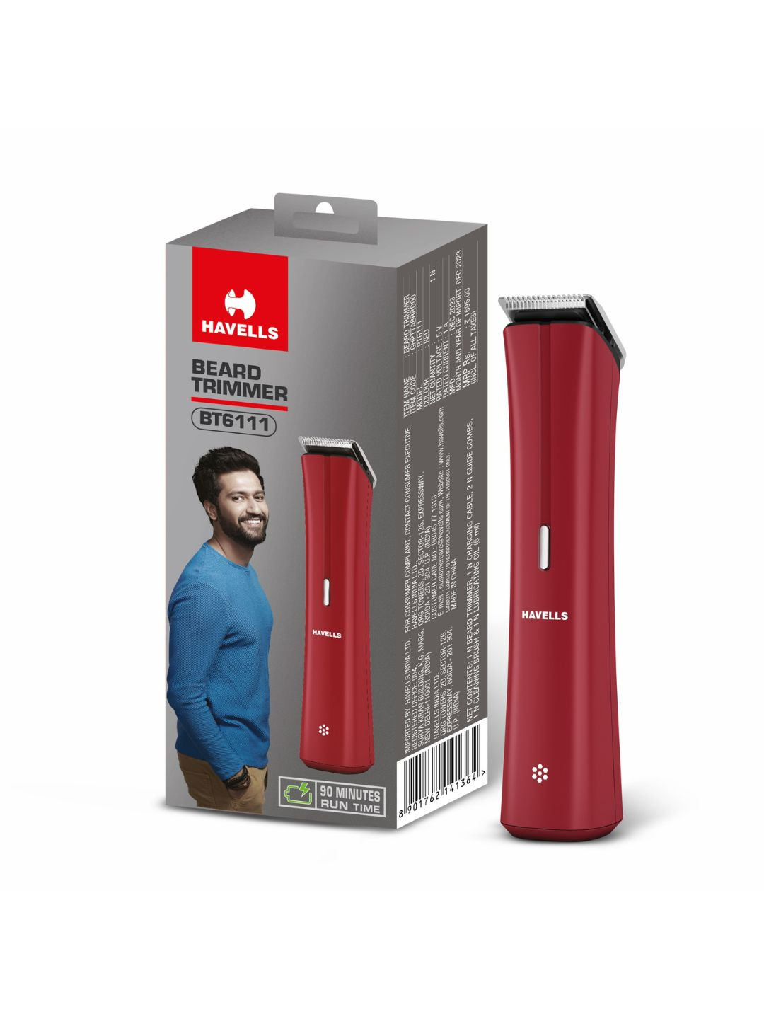 Buy Havells BT6111 Beard Trimmer Red - Trimmer for Men 29572420 | Myntra