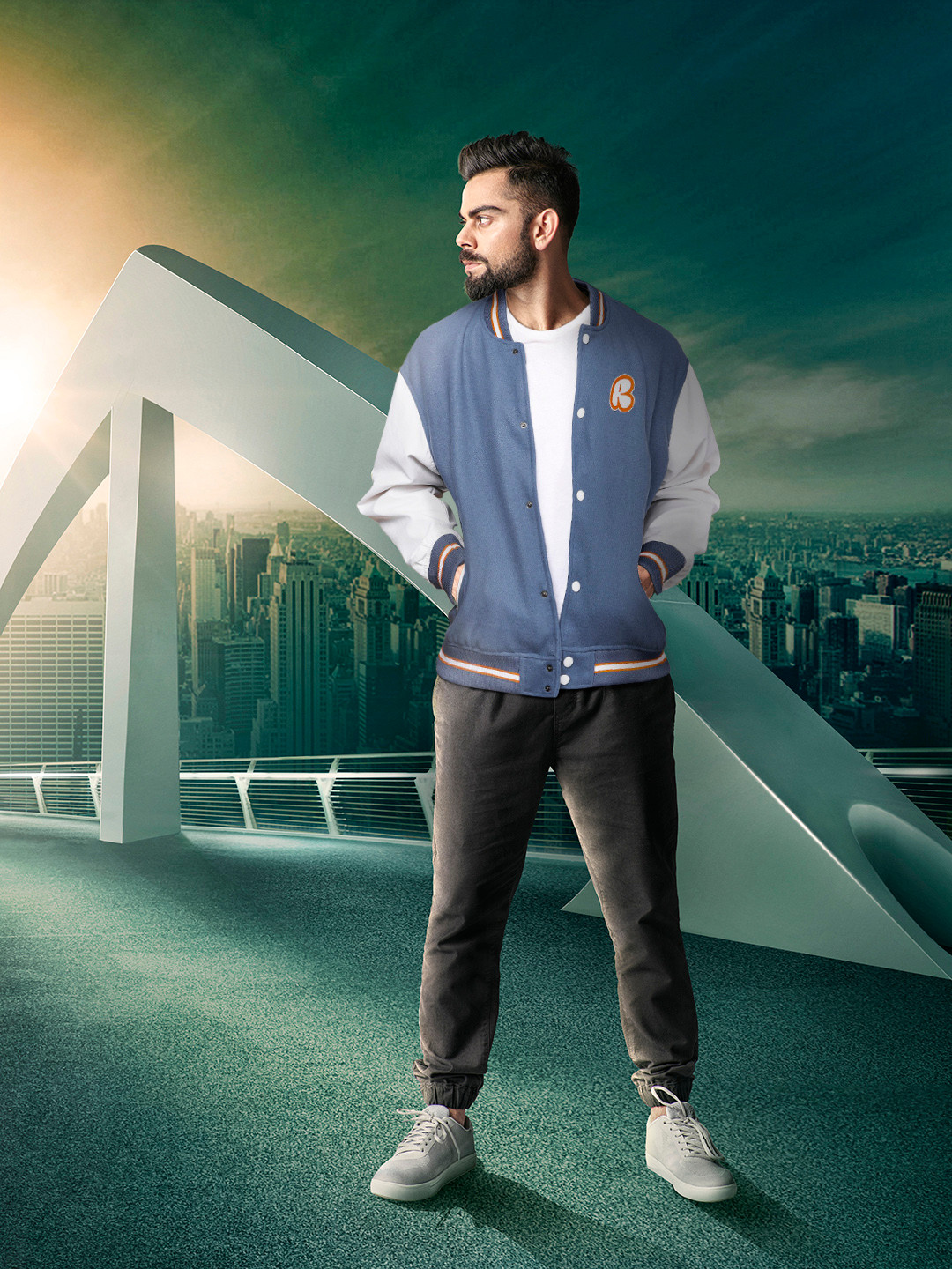 Buy WROGN Colourblocked Varsity Jacket - Jackets for Men 29581626 | Myntra