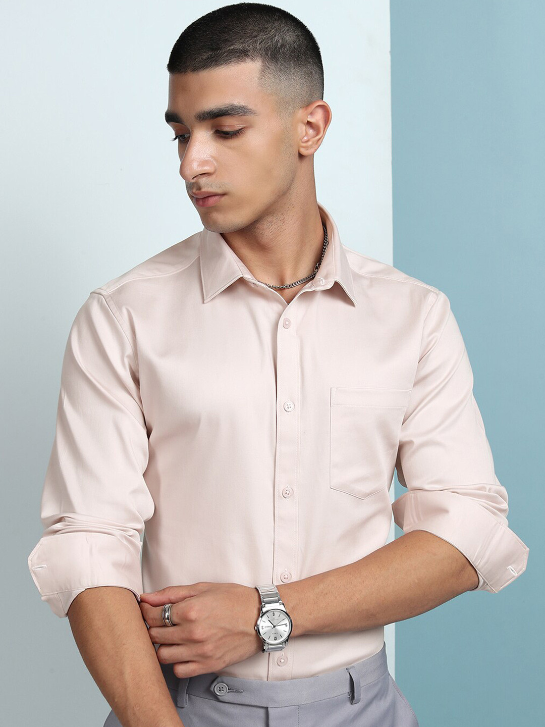 Buy HIGHLANDER Men Regular Fit Regular Collar Full Sleeve - Shirts for ...
