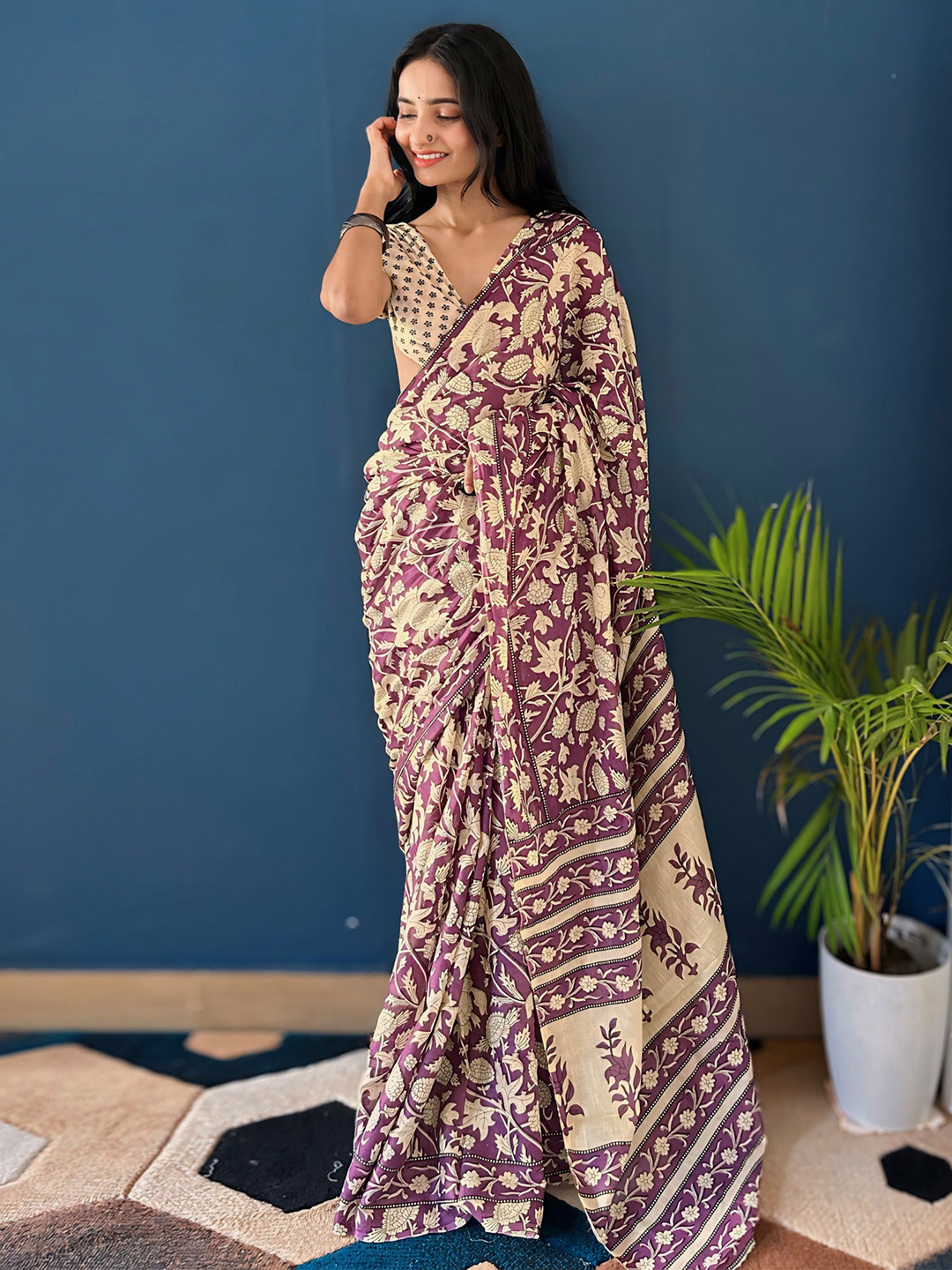 Buy Anouk Rustic Ethnic Motifs Pure Cotton Saree - Sarees for Women ...