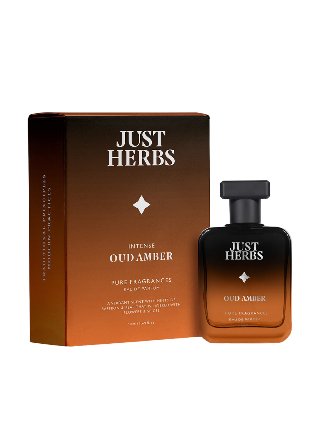 Buy Just Herbs Men Intense Oud Amber Long Lasting Eau De Parfum 50 Ml ...