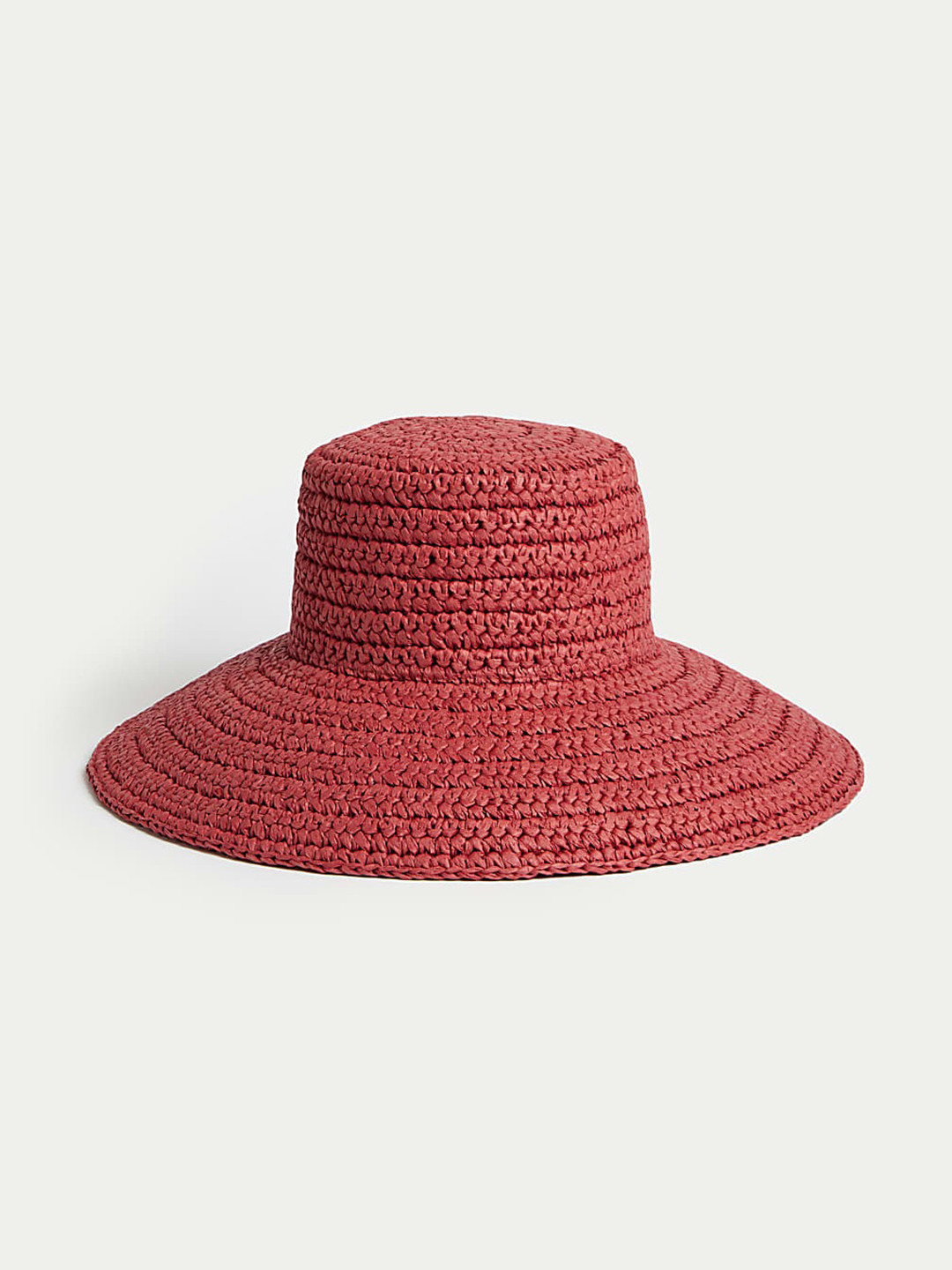 Buy Marks & Spencer Women Red Self Design Sun Hat - Hat for Women ...