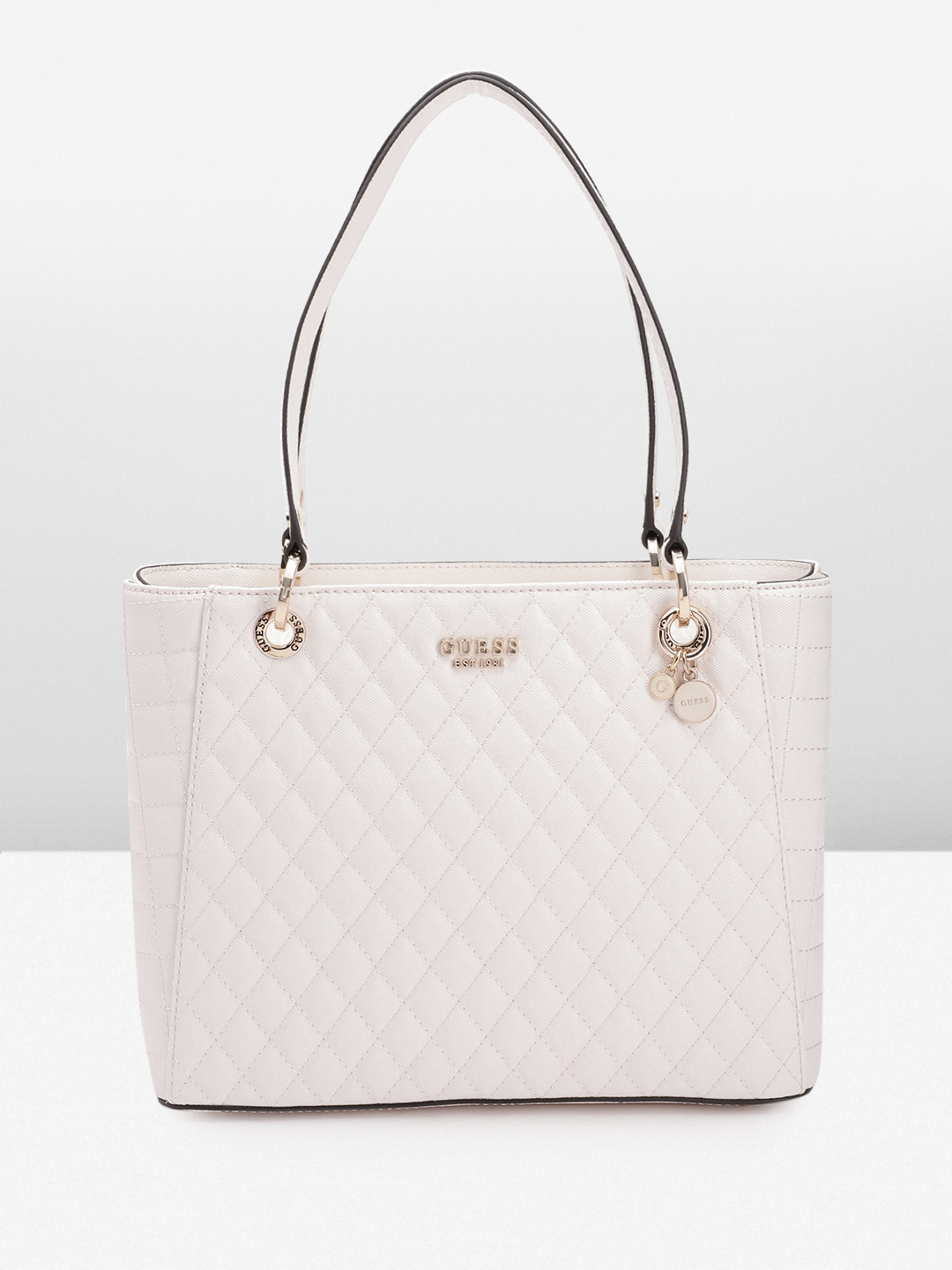 Buy GUESS Textured Structured Quilted Shoulder Bag - Handbags for Women ...