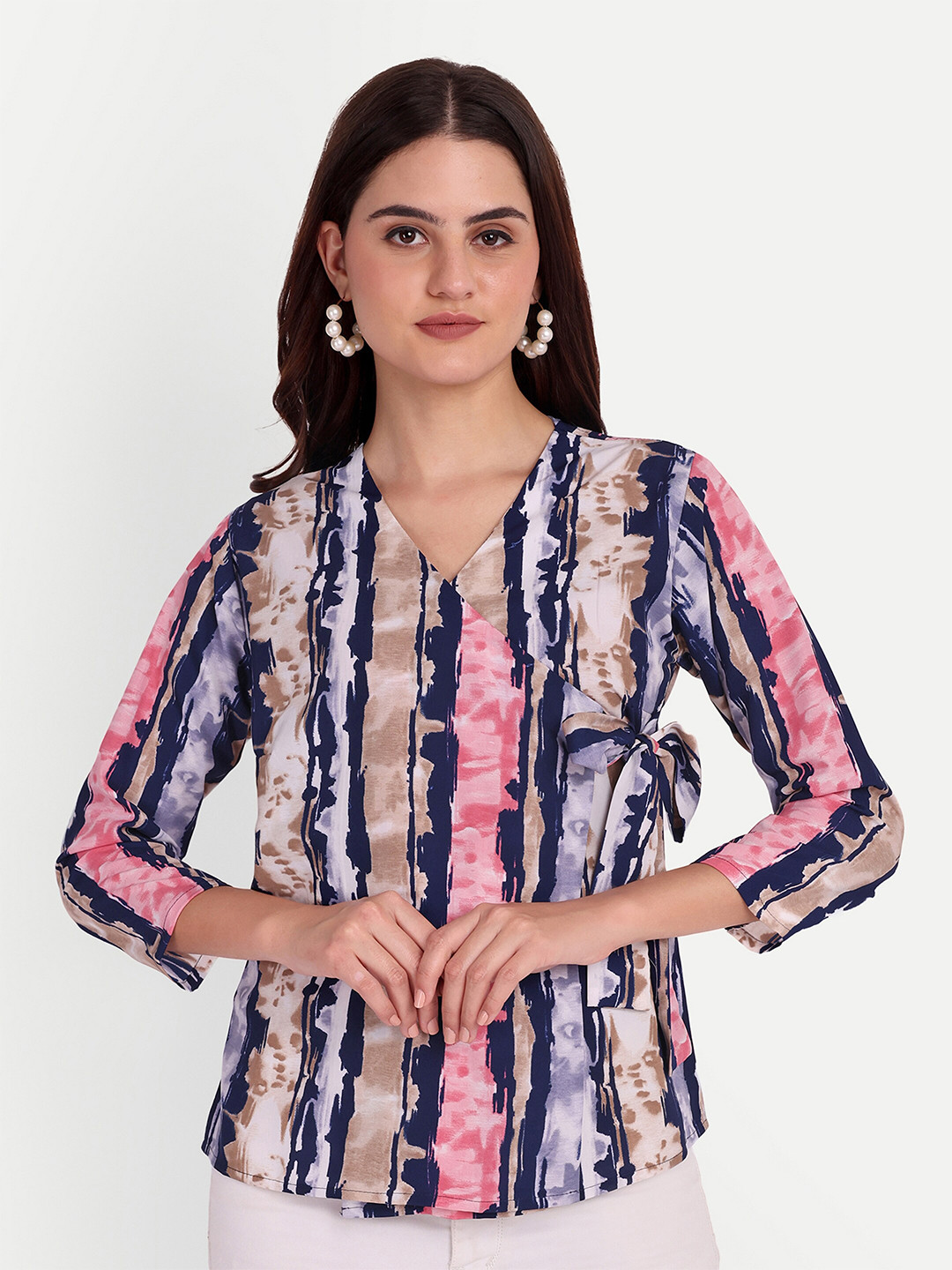 Buy FNOCKS Printed Organic Cotton Warp Top - Tops for Women 29601750 ...