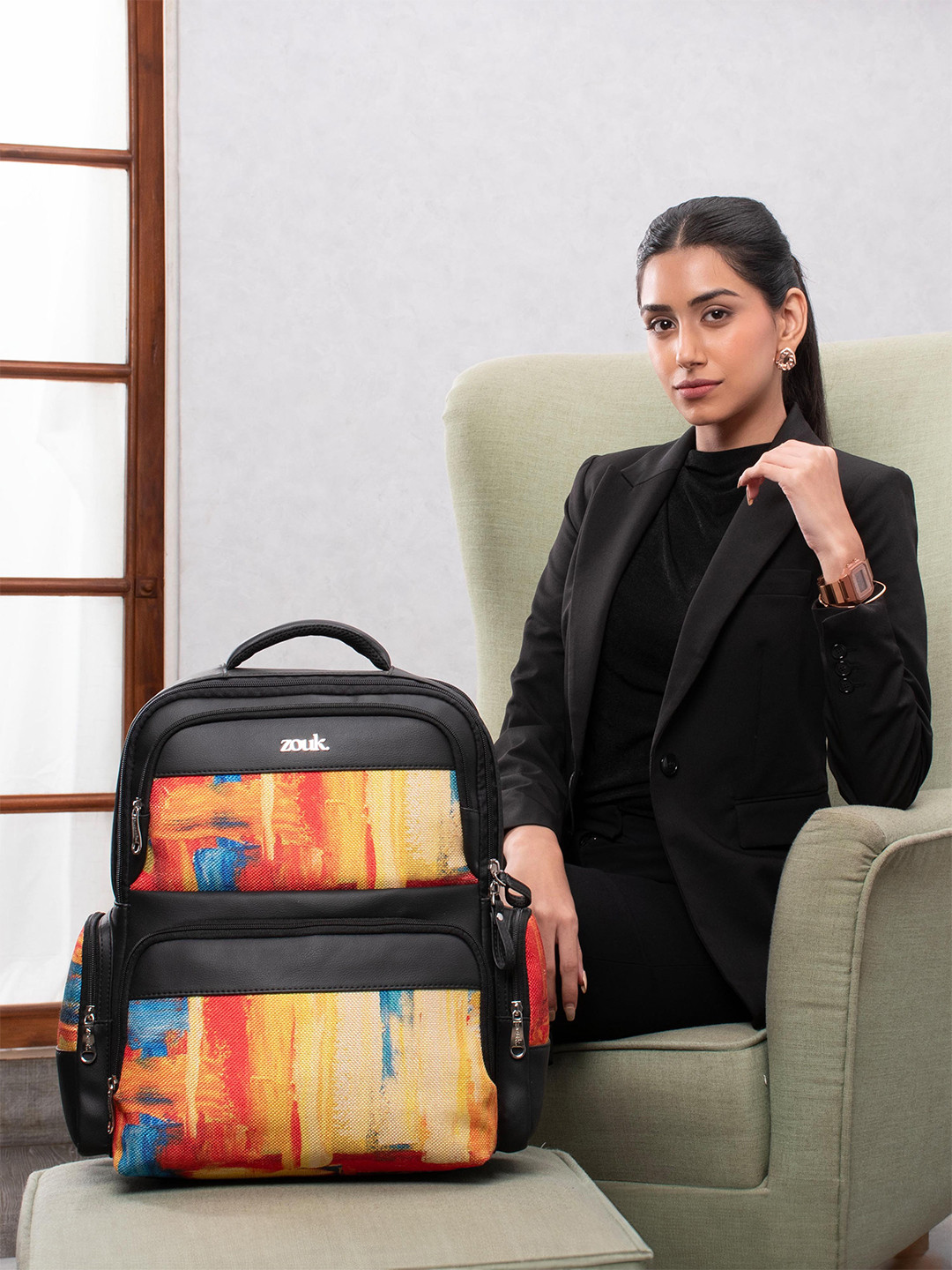 Buy ZOUK Unisex 16 Inch Abstract Medium Backpack - Backpacks for Unisex ...