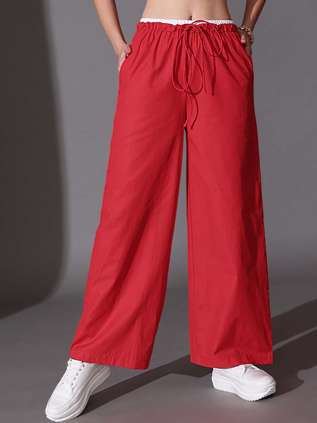 Buy STREET 9 Women Cotton Straight Fit Trousers - Trousers for Women ...