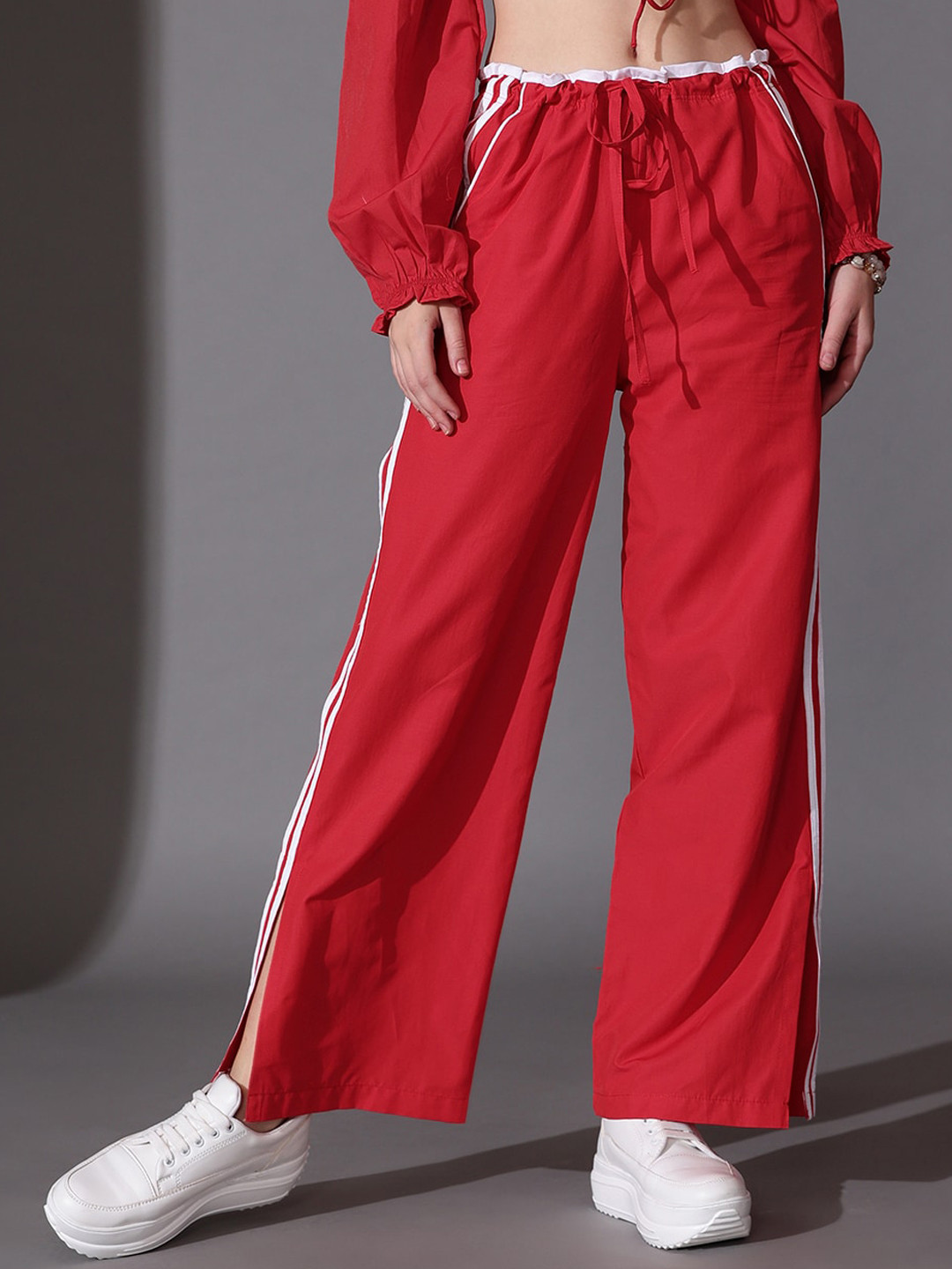 Buy STREET 9 Women Cotton Straight Fit Trousers - Trousers for Women ...