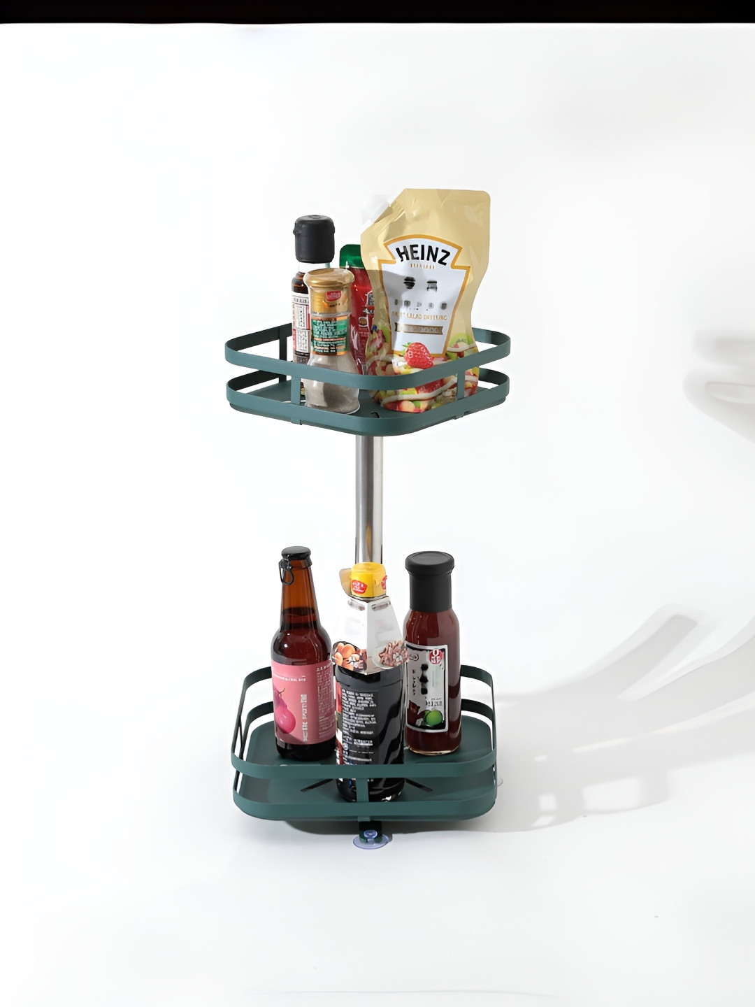 Buy UMAI Green Two Layer Revolving Dressing Kitchen Storage Organizer ...