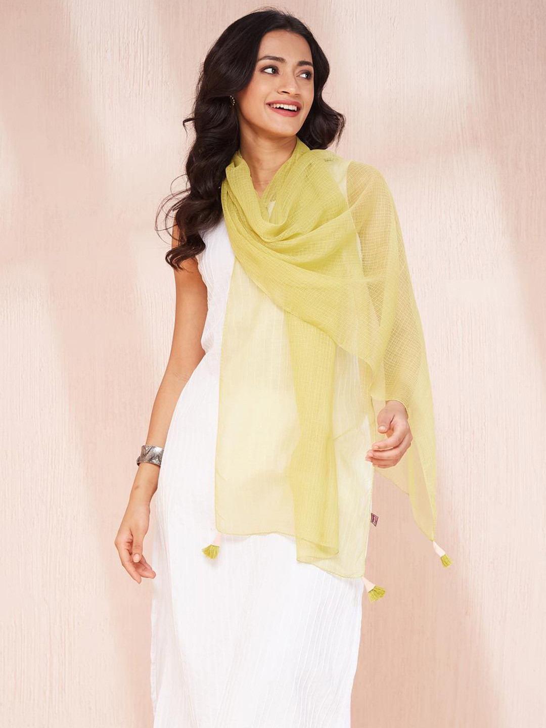 Buy Fabindia Tasselled Border Woven Stole - Stoles for Women 29614668 ...